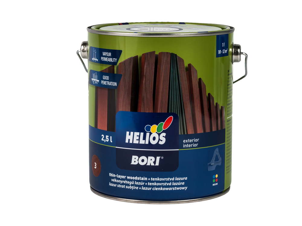 Helios BORI tenkovrstvá lazura 2,5 L - Lazury: 2 borovice :: Barvy Morys